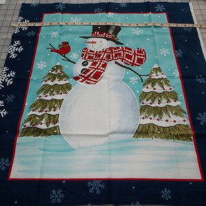 Snow Much Fun. Snowman Panel - Cotton Fabric Panel - 2/3 Yard Panel - Etsy