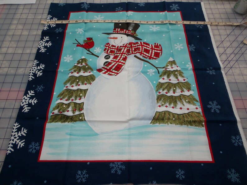 Snow Much Fun. Snowman Panel Cotton Fabric Panel 2/3 Yard - Etsy