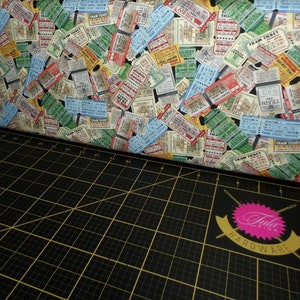 Blank Quilting. on the Right Track. Train Tickets Cream - Realistic ...