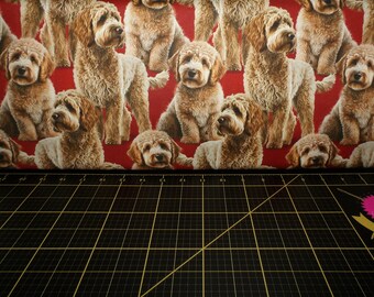 Doodle Dogs Fabric Golden Doodles Dog Floral Fabric Poodle Retriever by ...