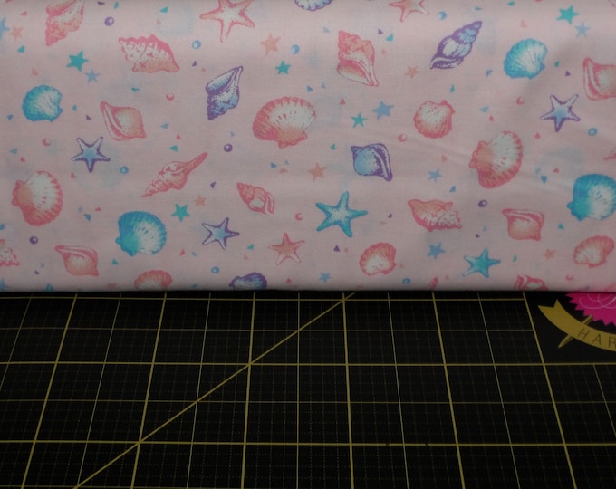 Seashell Fabric Colourful Seashells by Elena O'neill Illustration ...