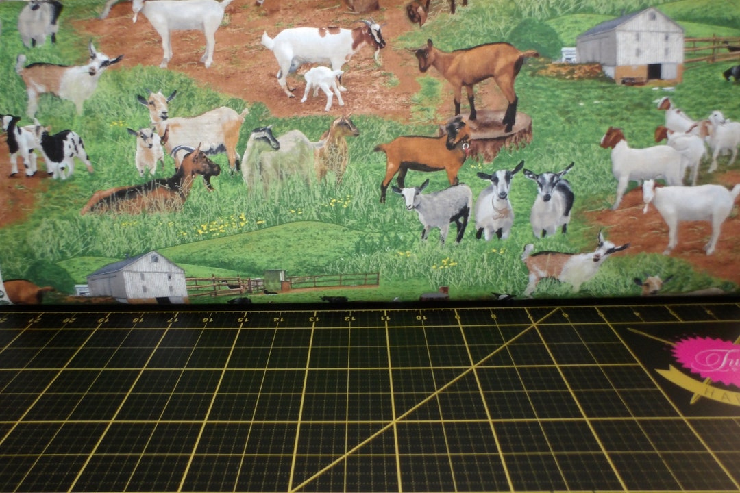 Elizabeth's Studio. Farm Animals. Goats in Pasture Green - Etsy