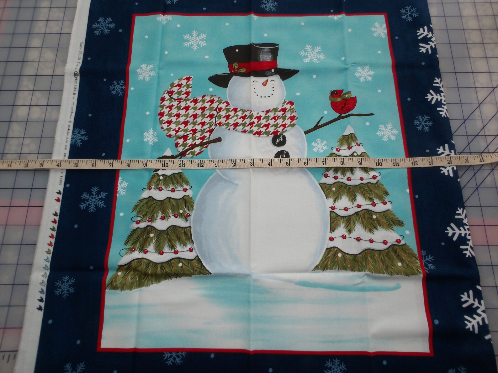 Snow Much Fun. Snowman Panel Cotton Fabric Panel 2/3 Yard - Etsy