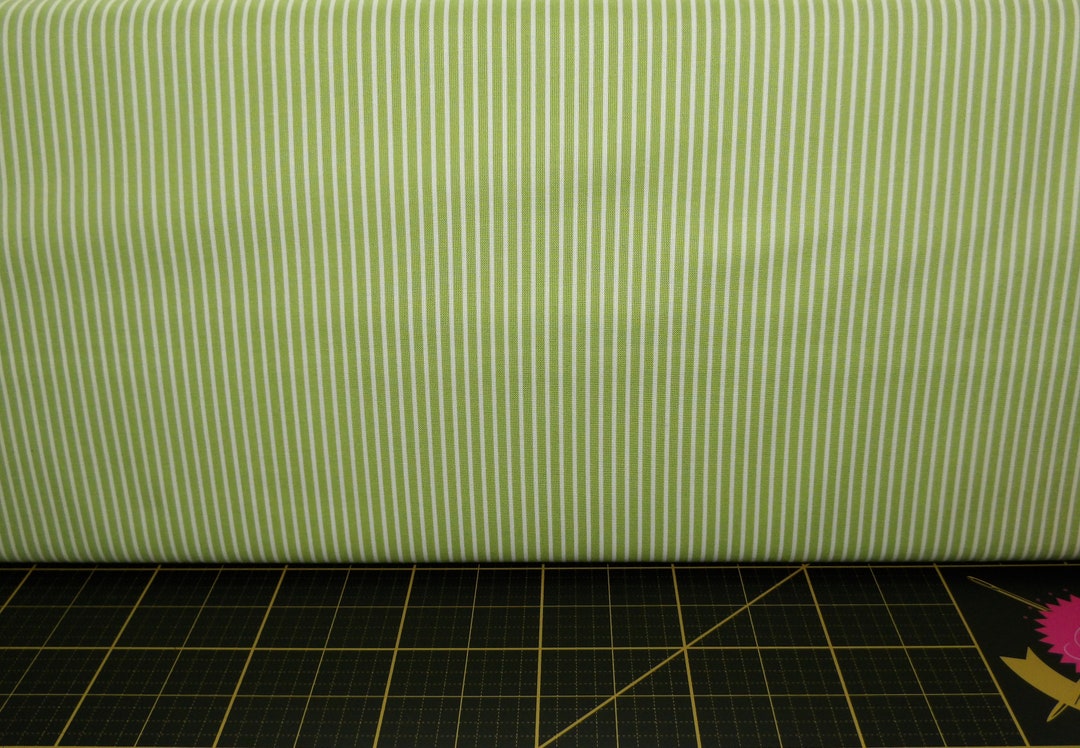Moda. Smitten. Pinstripe Green Out of Print Bonnie and Camille Fabric ...