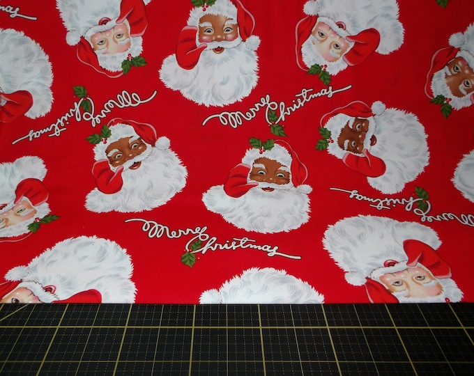 African American Santa Fabric African American Santa Small by Tarak ...