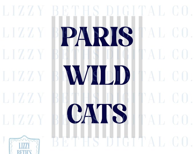 Paris Wildcats PNG | Custom Order Navy Blue & Silver White PNG | PNG ...