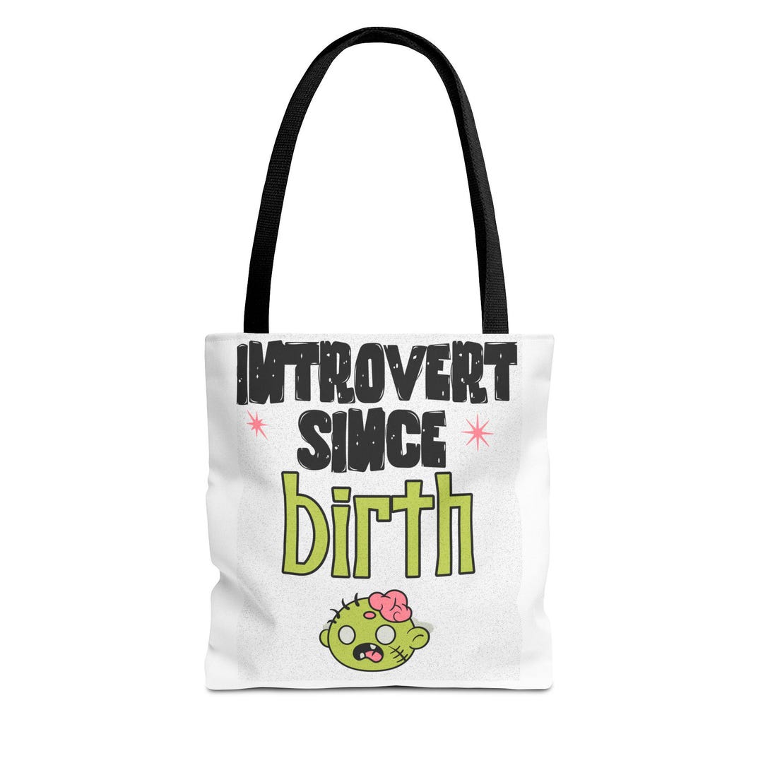 Introvert Tote Bag: Durable Polyester Shopping Bag - Etsy
