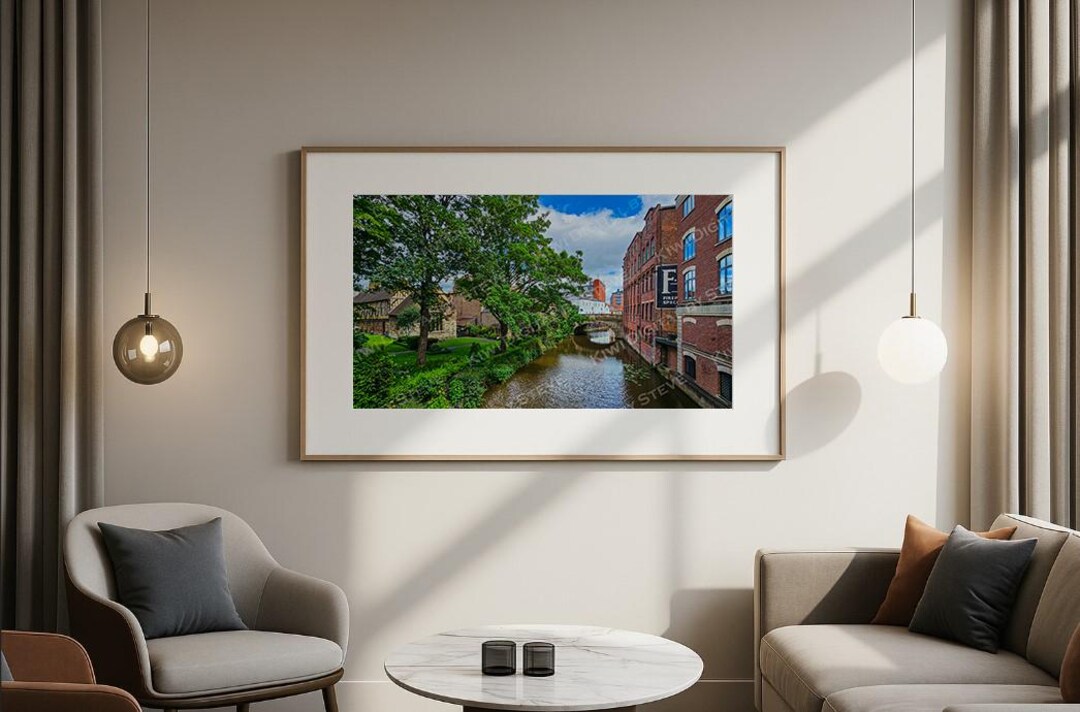 Foss River Bridge Print | York England Water Reflection Wall Art ...