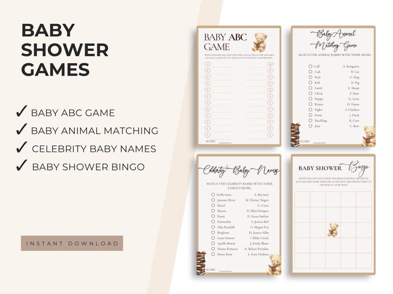 A New Chapter Begins Baby Shower Games, Storybook Theme Party Game ...