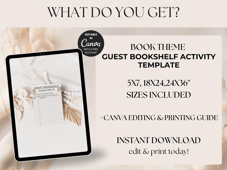 Bridal Shower Guest Book Sign, Favorite Book Activity, Literary Theme ...