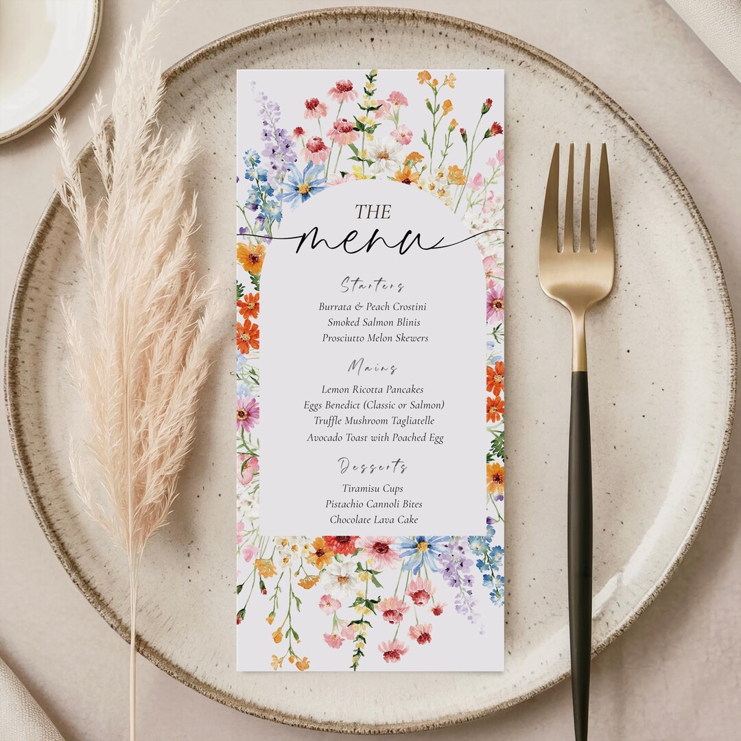 A New Chapter Begins Bridal Shower Menu Template, Book Theme Bridal ...