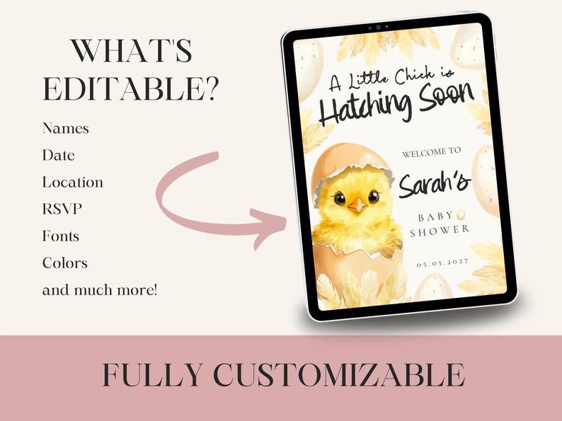 Hatching Soon Baby Shower Welcome Sign, Chick Baby Shower Sign, Spring ...