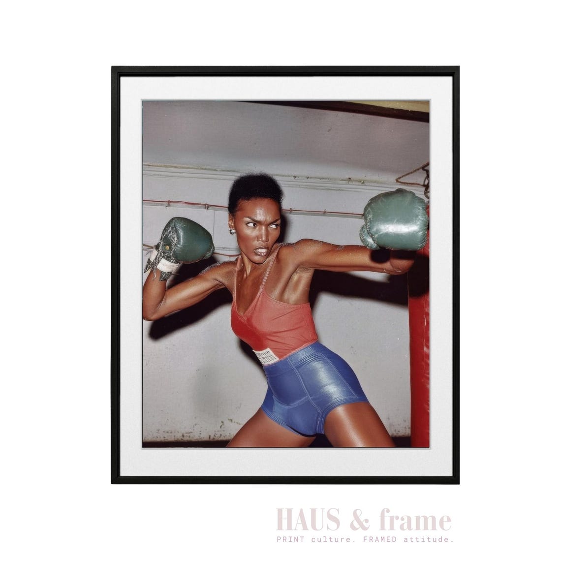 Vintage 80s Boxing Editorial Print: Sportcore Fashion, Strong Women Art ...