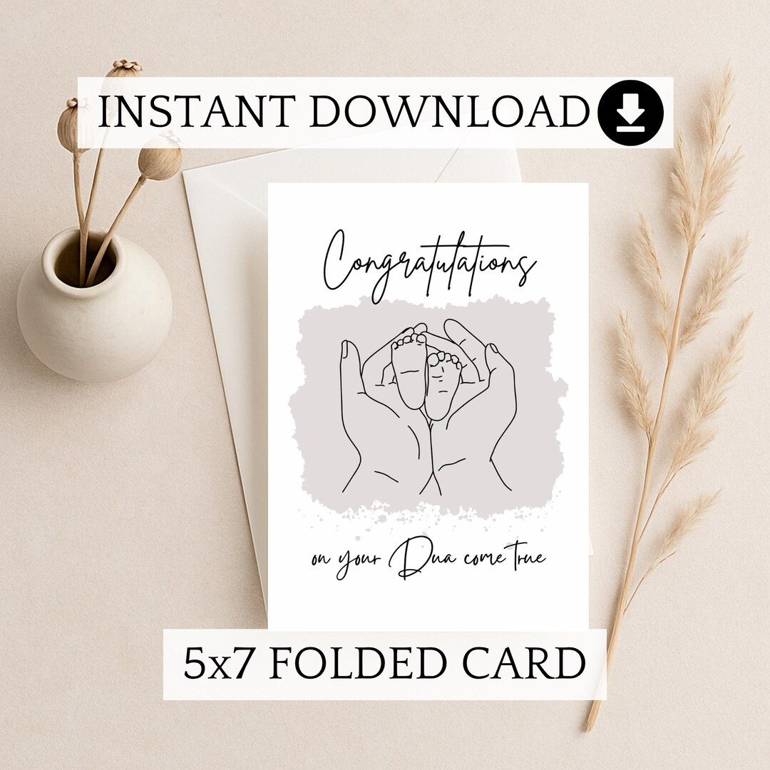Islamic Baby Congratulations Card – Dua Come True, Aqiqah Gift (digital ...