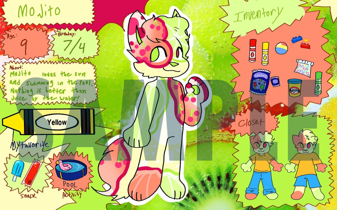 Kid Furry Reference Sheet Base // 200+ Layers, Agere, Age Regression ...