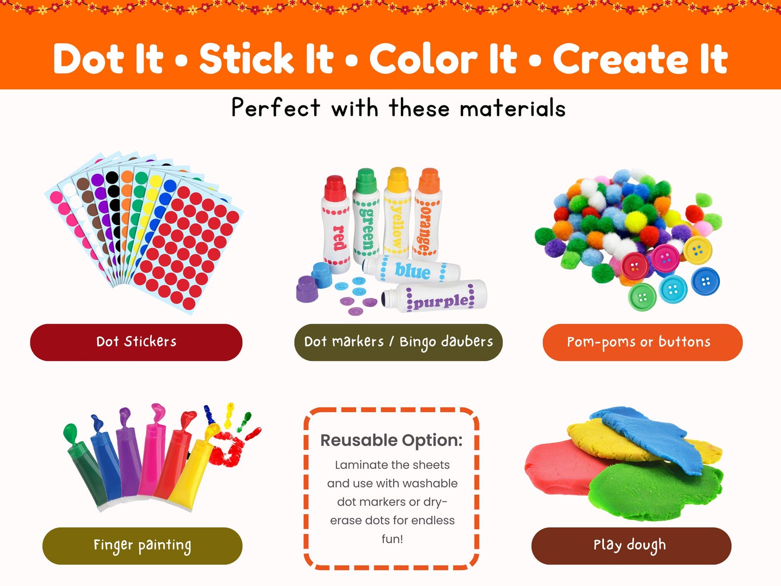 Spring Do-a-dot Printable Worksheet for Kids | Dot Marker & Bingo ...