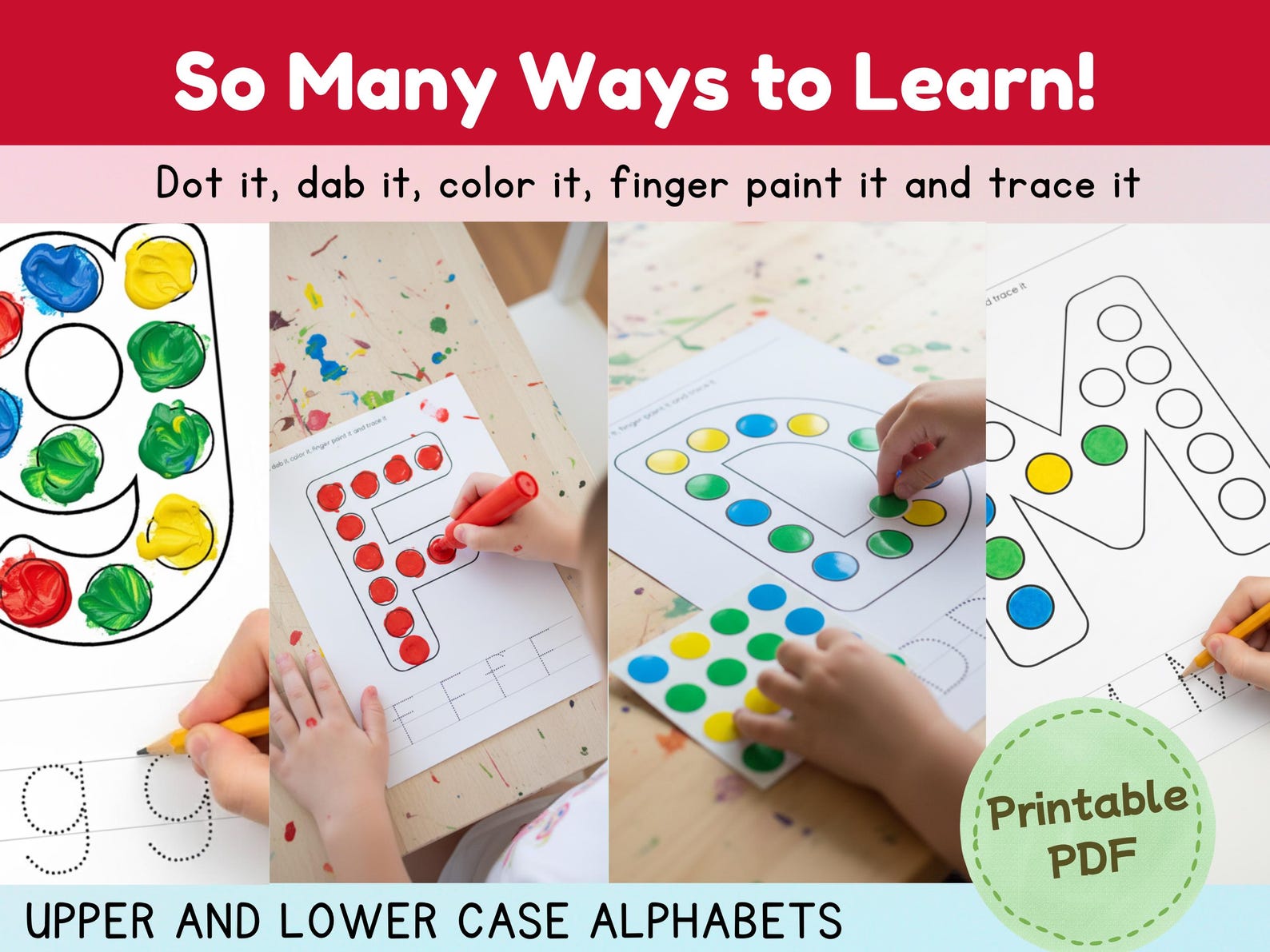 Alphabet Do a Dot Worksheets A–Z | Uppercase & Lowercase | Dot Marker ...