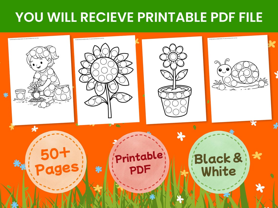 Spring Do-a-dot Printable Worksheet for Kids | Dot Marker & Bingo ...