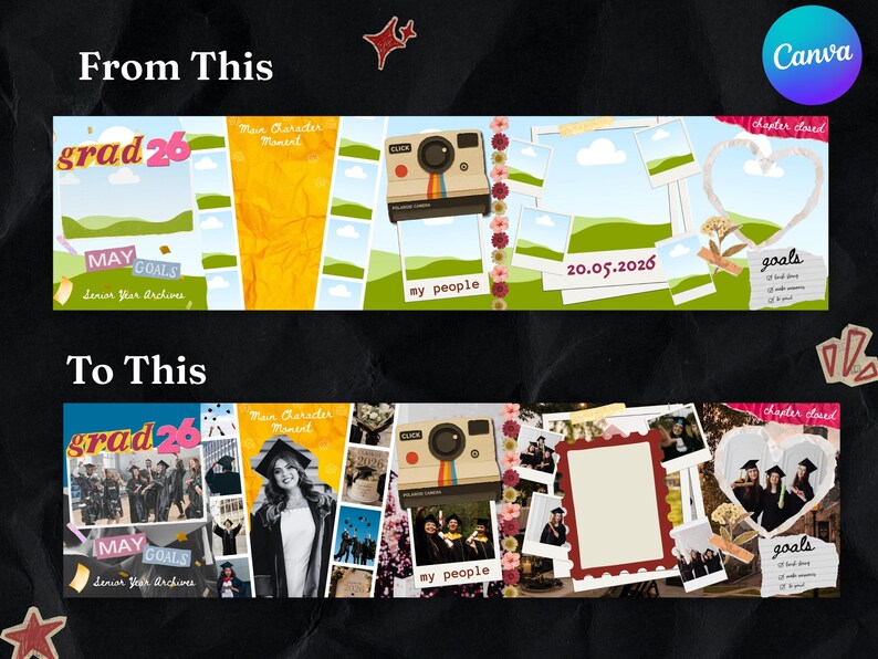 Graduation Scrapbook Carousel | Template Canva Free Account | Class of ...