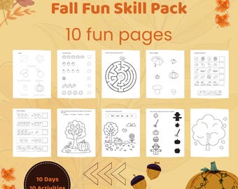 Fall Preschool Worksheets | Autumn Activity Pack | Printable ...