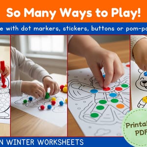 Winter Do-a-dot Activity Pack | 50 Pages Winter Worksheets for Kids ...