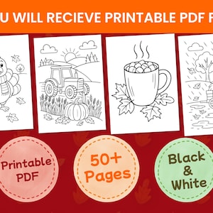 50+ Fall Coloring Pages for Kids | Autumn Printable Activity Pack ...