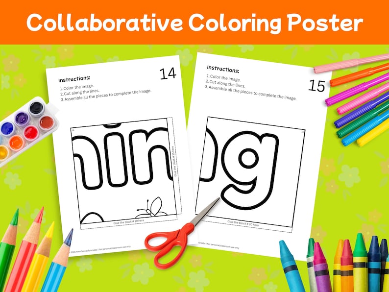 We Are Blooming Collaborative Coloring Poster | Spring Classroom ...