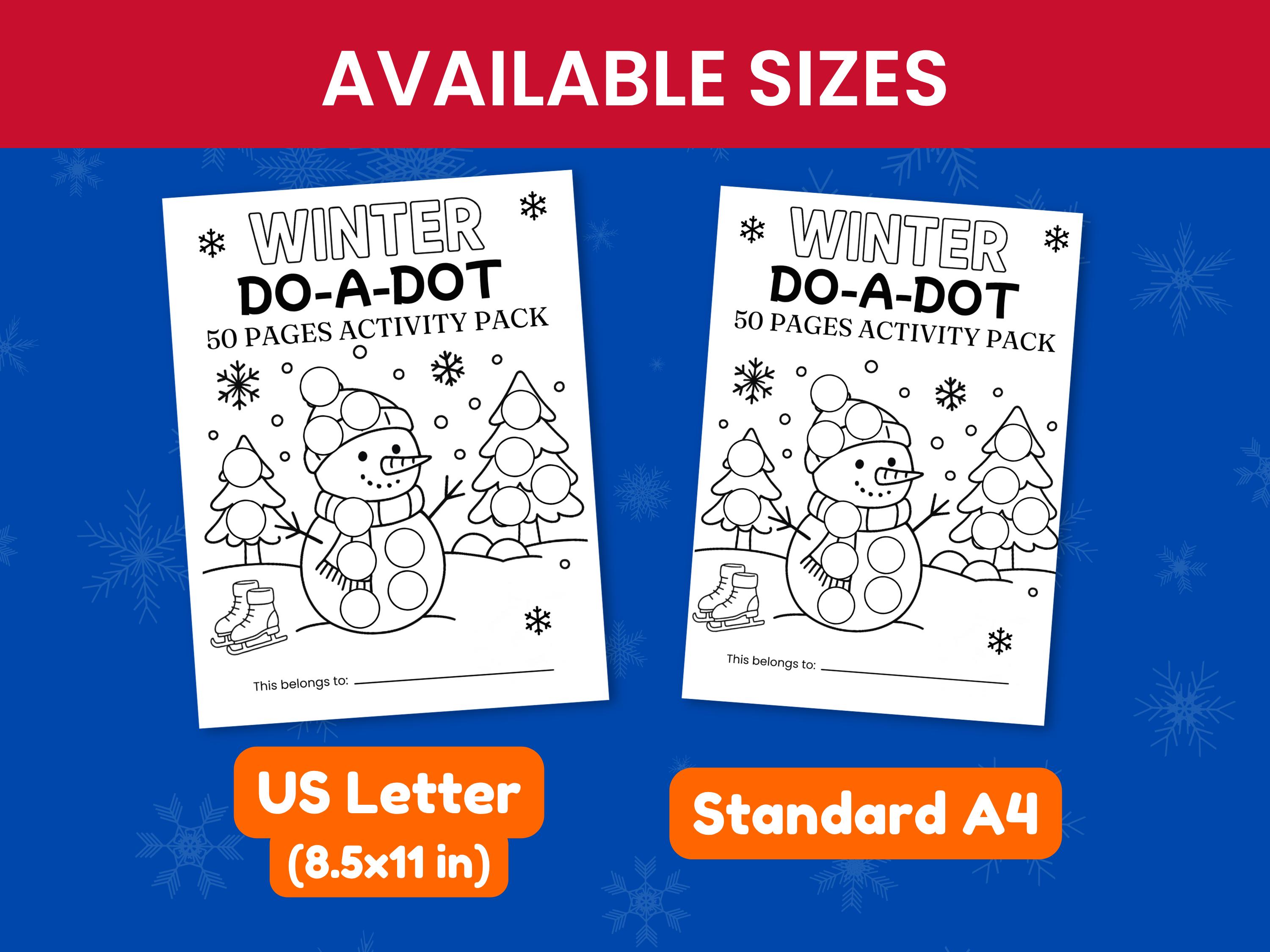 Winter Do-a-dot Activity Pack | 50 Pages Winter Worksheets for Kids ...