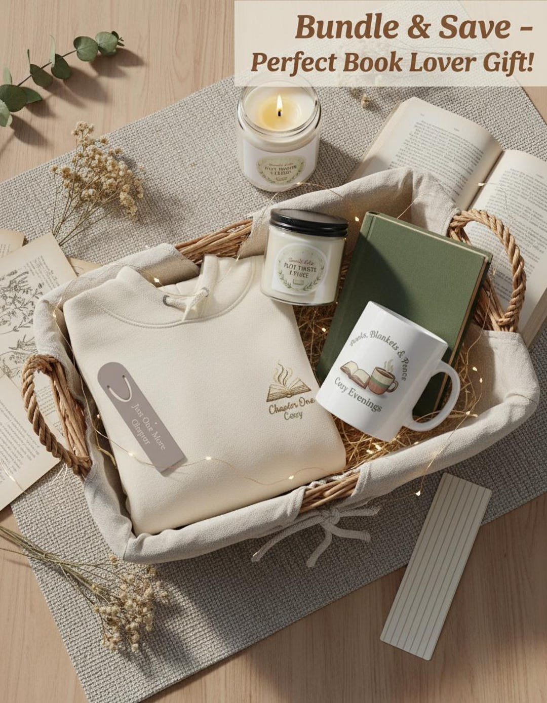 Just One More Chapter Bookmark | Book Gift Set for Book Lovers | Cozy ...