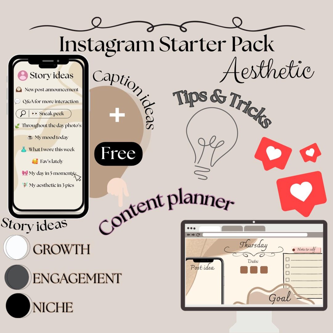 Instagram Starter Pack + 7 Day Planner Printable - Etsy