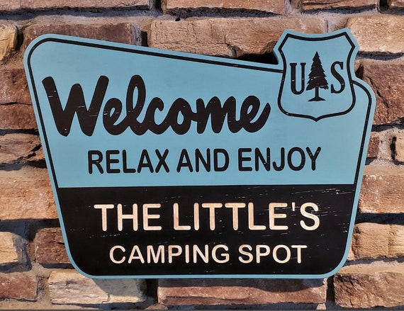 Forest Service Sign Welcome Sign Cabin Sign Camping Sign - Etsy