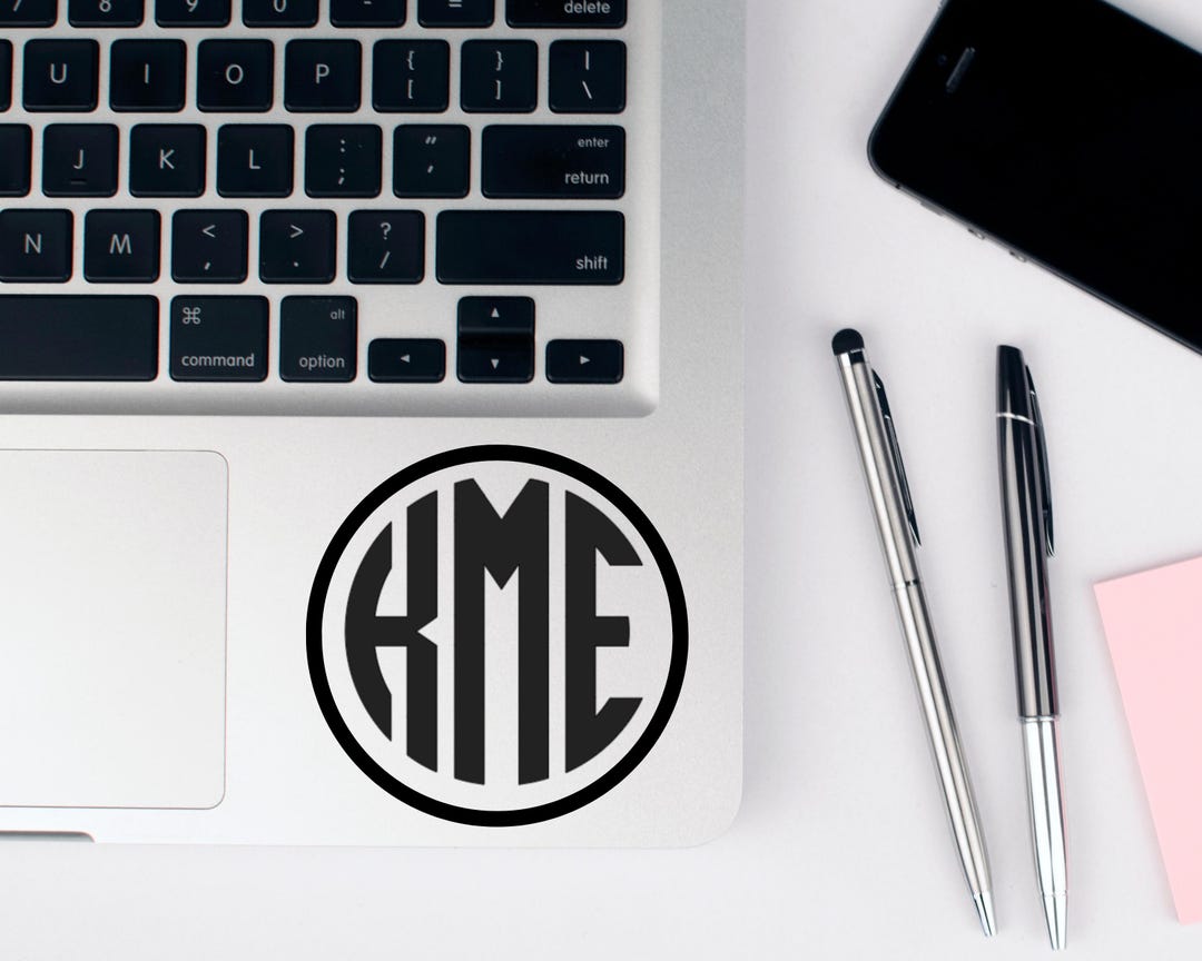 Custom Monogram Decal: Waterproof Stickers for Tumblers, Laptops - Etsy