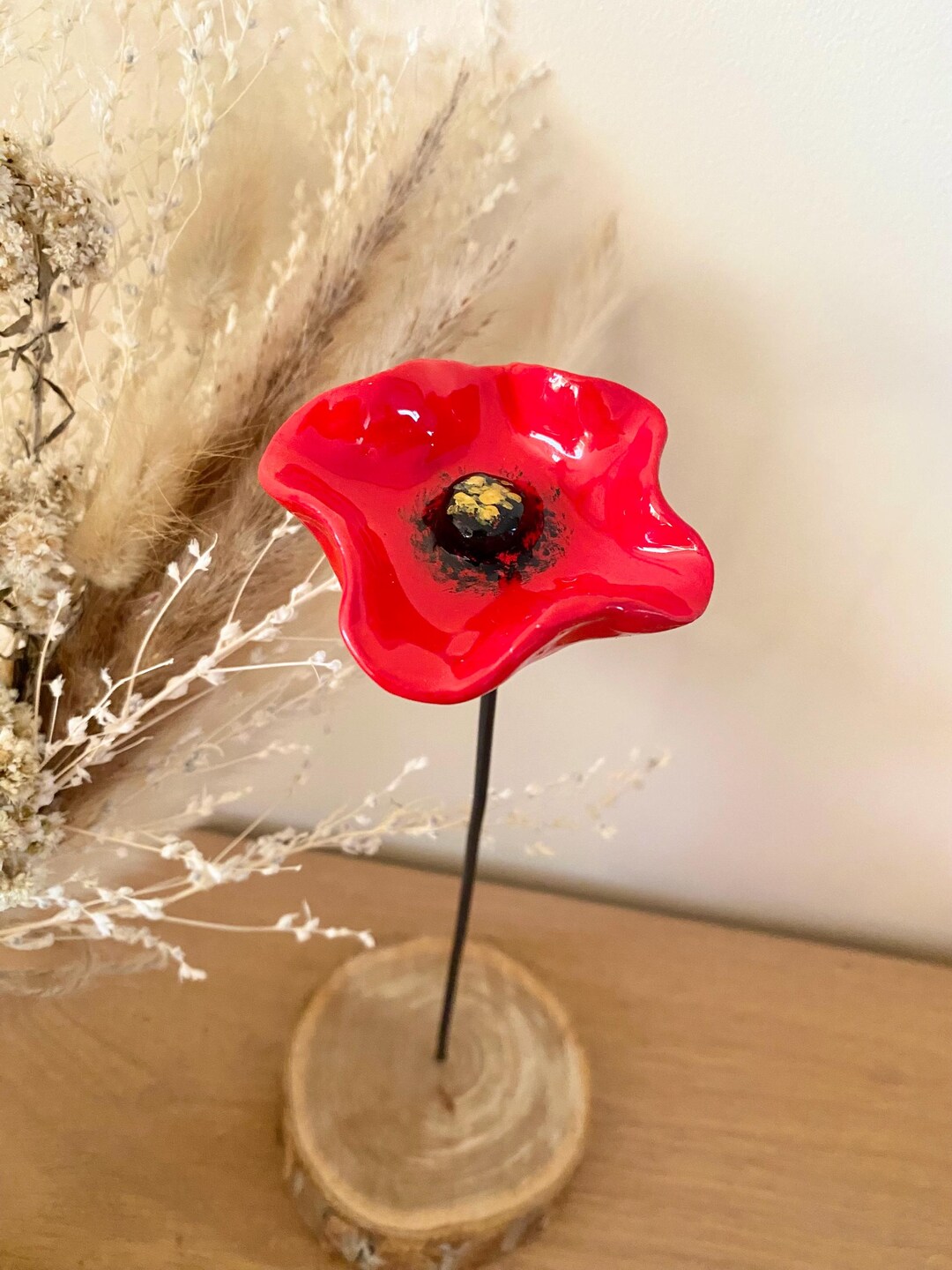Poppy Clay Sculpture - Etsy
