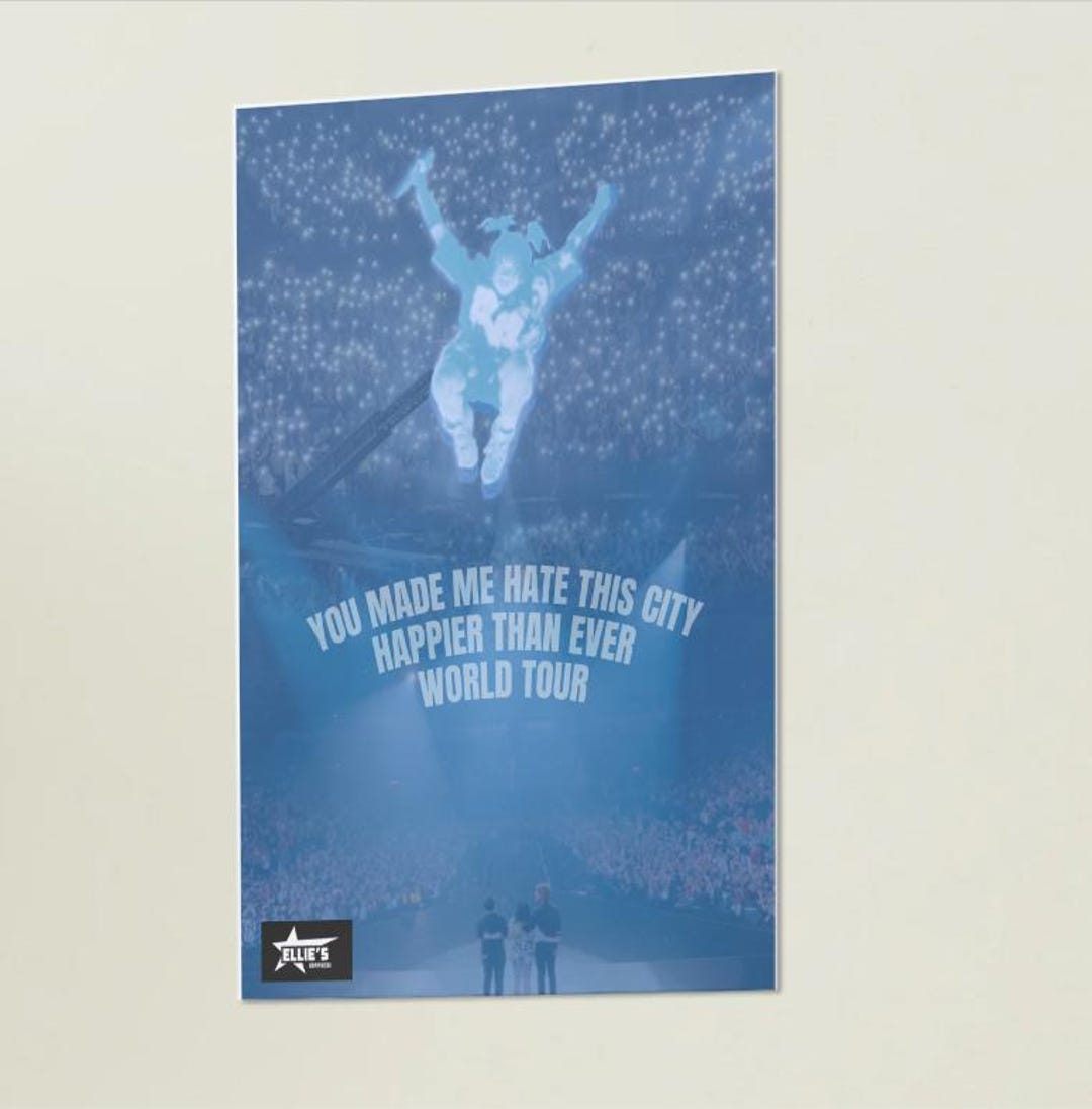 Billie Eilish Hte Tour Poster - Etsy