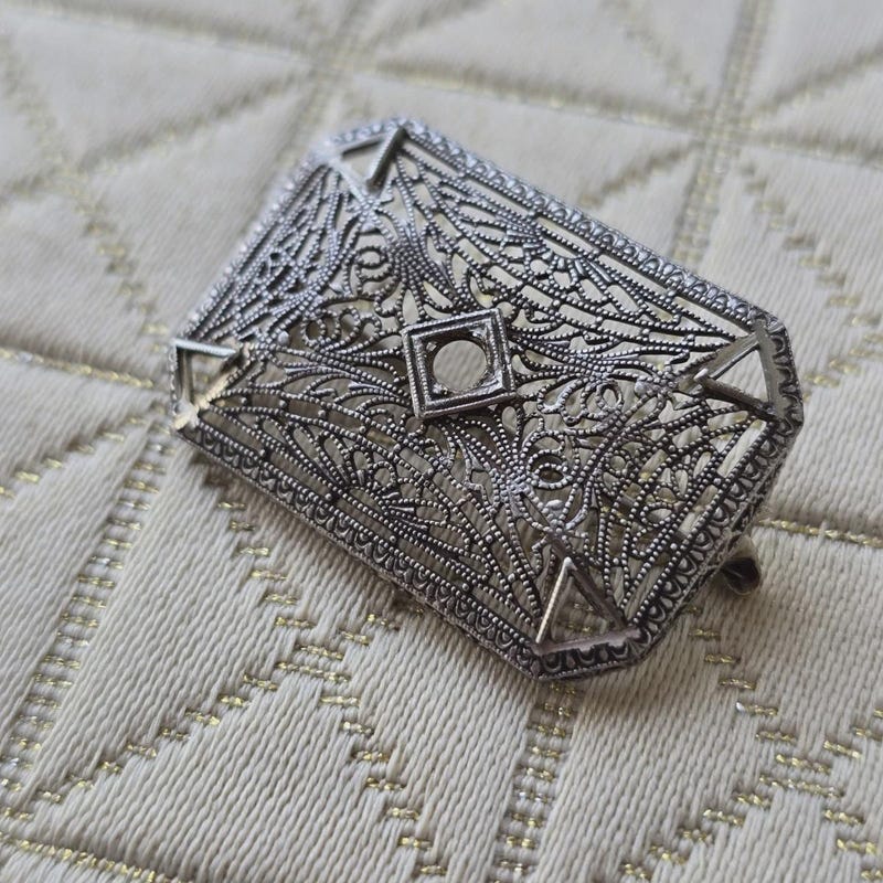 Solid Platinum Brooch - Etsy UK