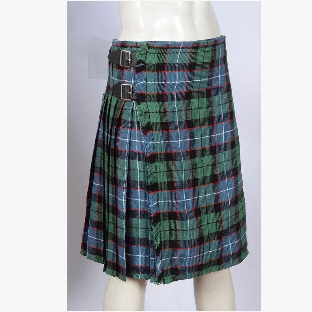 Handmade Mitchell Ancient Tartan Kilt: Heavyweight Acrylic Wool, 8 ...