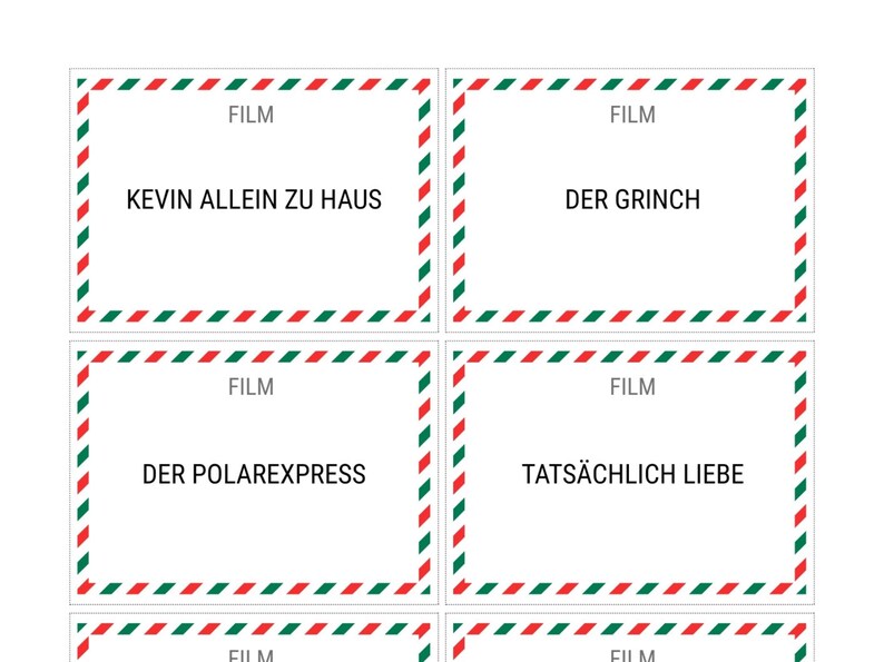 Christmas Charades – Funny Pantomime Cards | PDF A4 | Instant Download ...