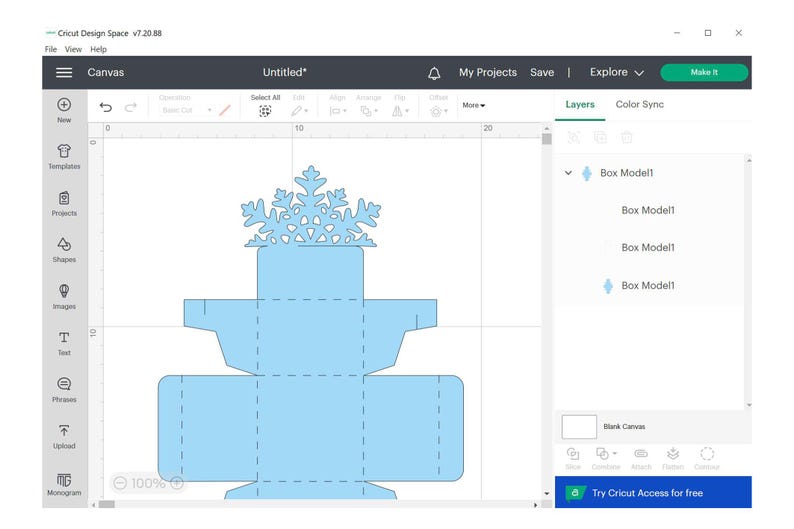 Xmas Gift Box Template | DIY Christmas Favor (digital Files) - Etsy