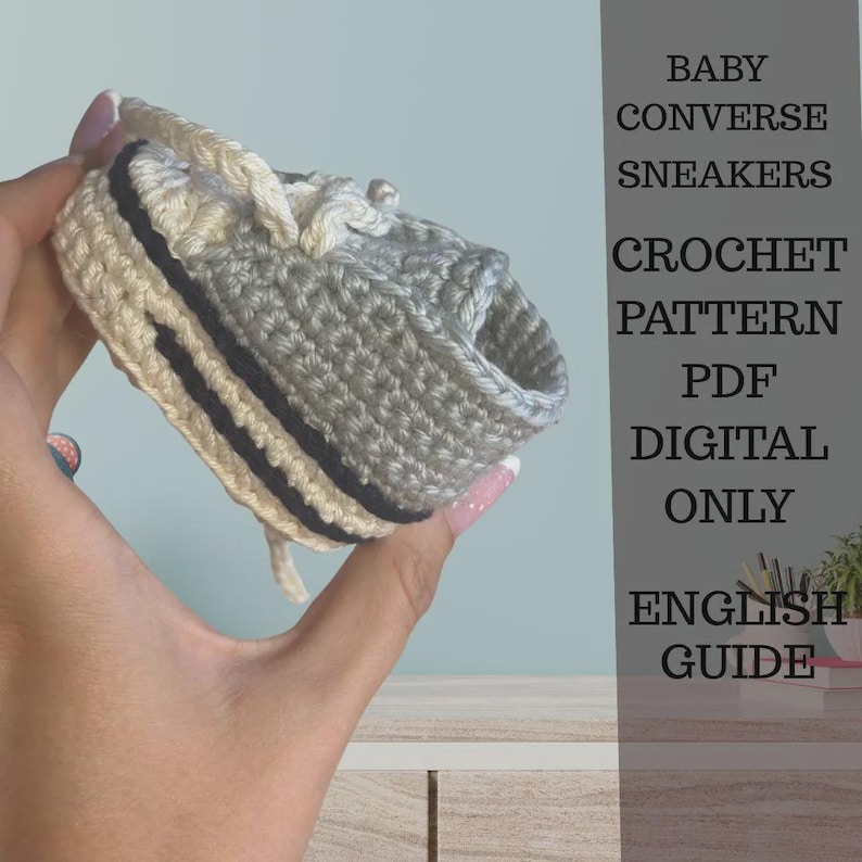 Crochet Baby Converse Sneakers Pattern: Newborn to 9 Months (PDF) - Etsy
