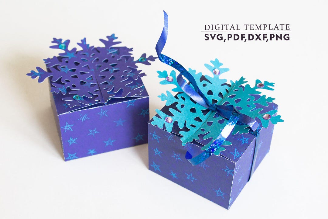 Xmas Gift Box Template | DIY Christmas Favor (digital Files) - Etsy