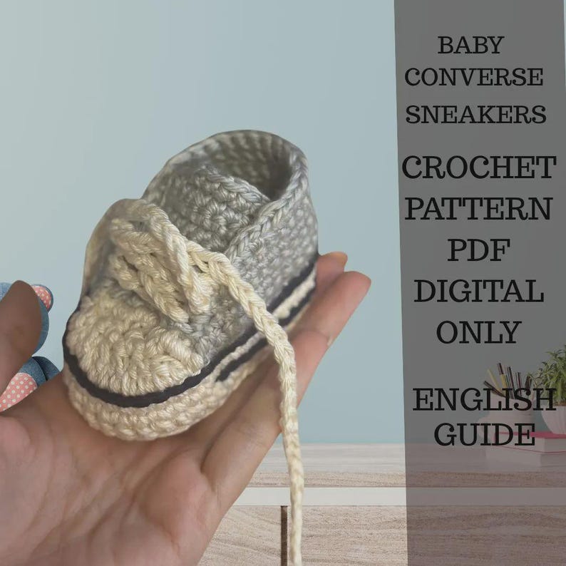 Crochet Baby Converse Sneakers Pattern PDF – Newborn to 9 Months – Baby ...