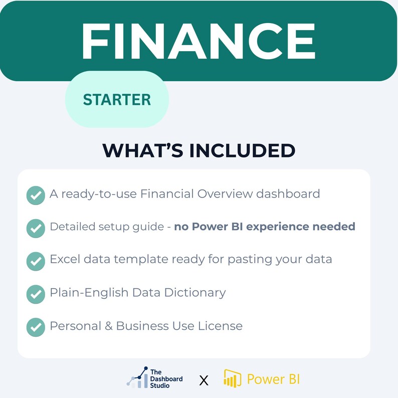 Finance Dashboard Starter Kit | Power BI Financial Overview Insights - Etsy