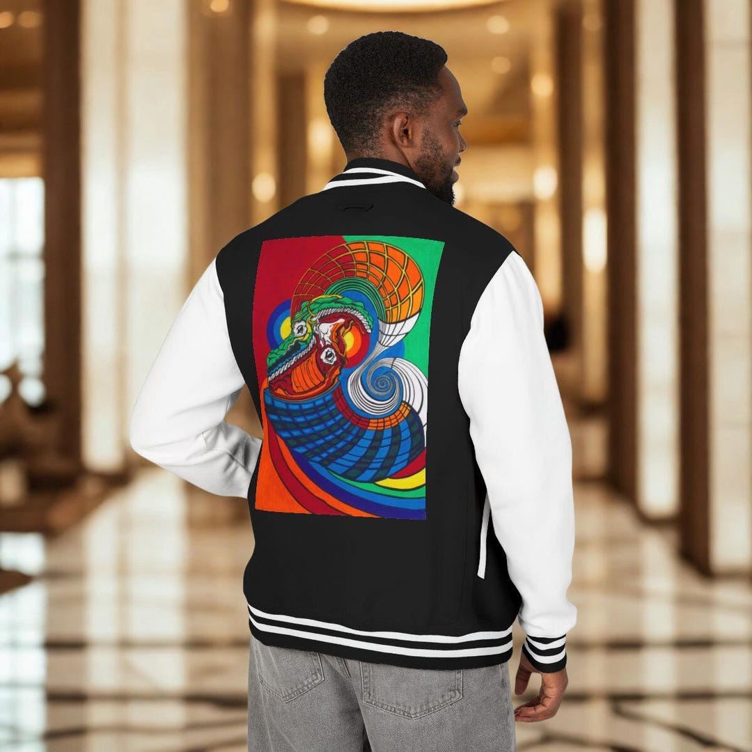 Splice Spiral Varsity Jacket, Light & Shadow Harmony Streetwear, Inner ...