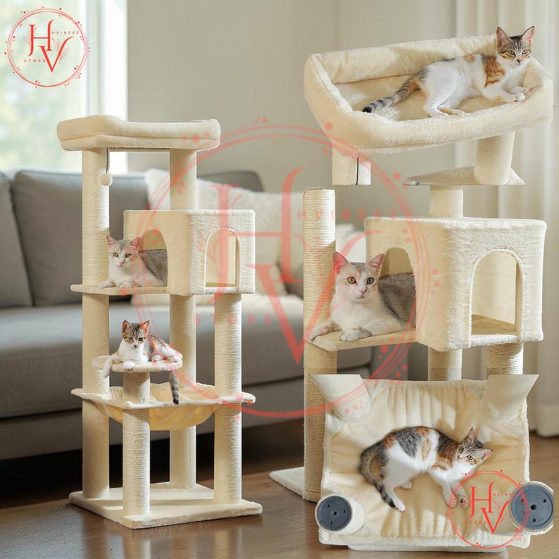Extra-large Cat Tree for Big Cats, 30 Lbs Capacity, 57.8" Sturdy Cat ...
