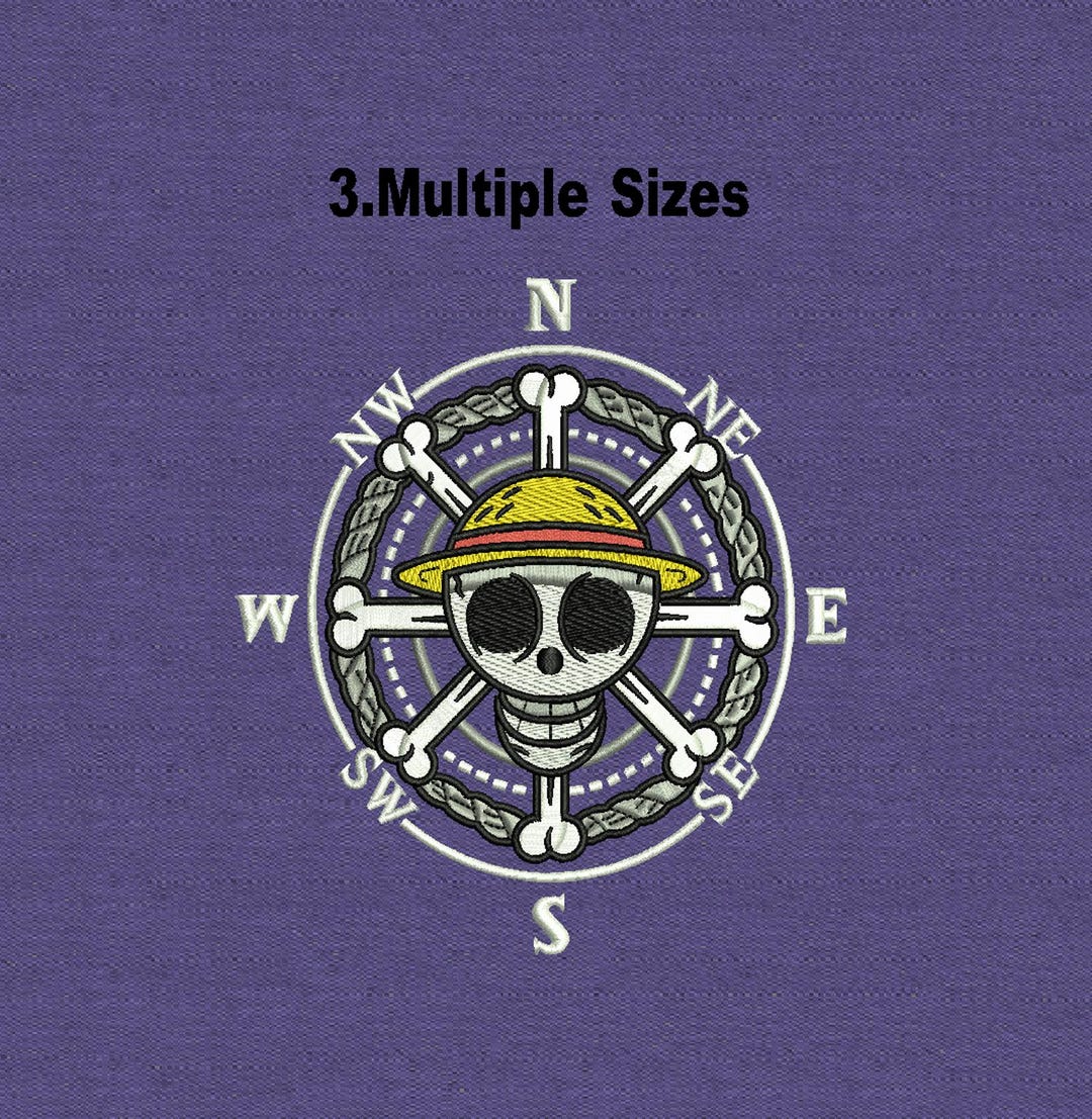 One Piece Logo Embroidery Design | One Piece Sheep | Anime Embroidery ...