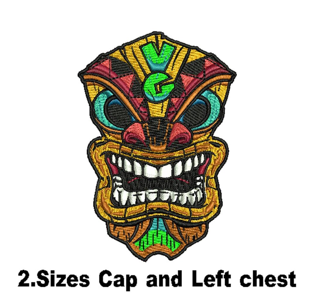 Mask Logo Embroidery Designs: Voodoo Graphx (digital Download) - Etsy