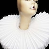 Royal Blue Satin and Lace Elizabethan Neck Ruff Ruffled Collar ...