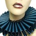 Ruffled Collar Teal Blue Royal Queen Elizabethan Neck Ruff Victorian ...
