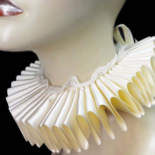 Elizabethan Neck Lace Collar Historical Tudor Ruffled - Etsy