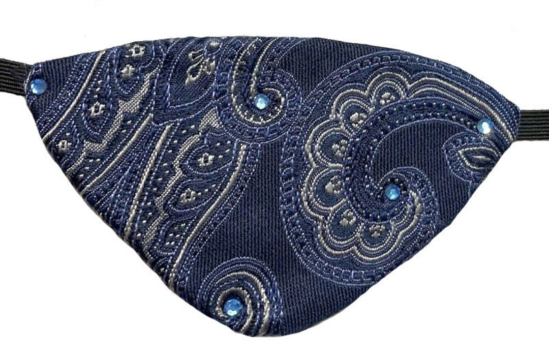 Blue Eye Patch Jeweled Paisley Fashion Chic Victorian Steampunk Pirate ...